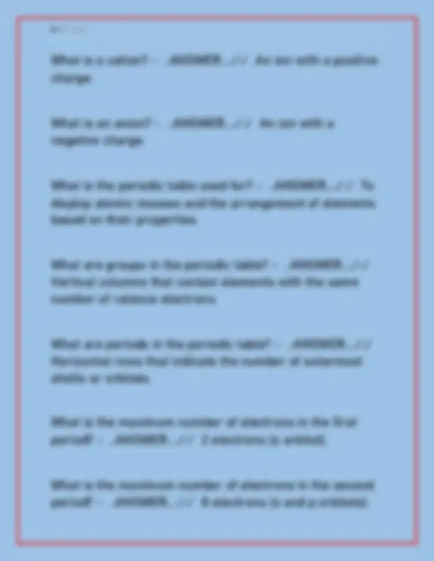 Atomic Structures & Chemical Bonding Quiz – Graded A+ Test Bank with ...