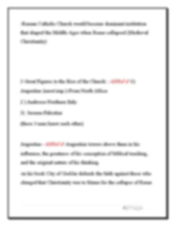 CSTU 101 Quiz 6: Rome and Christianity | Complete Questions & Answers ...