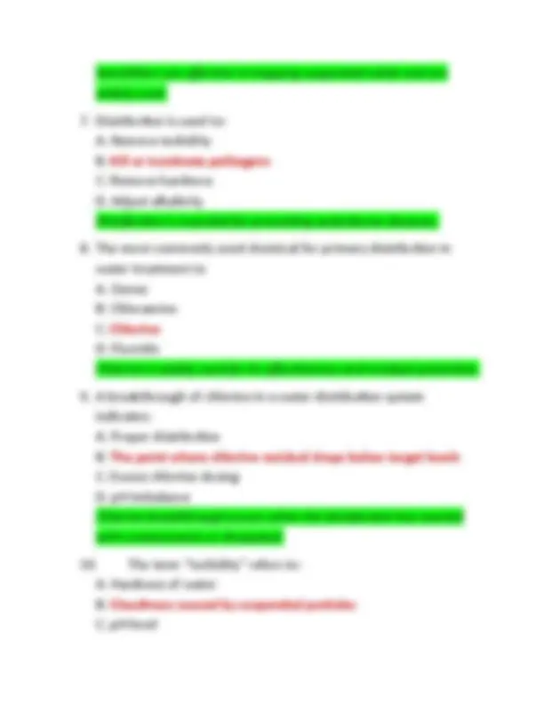 California Water Treatment Operator Certification T3 Exam Questions ...