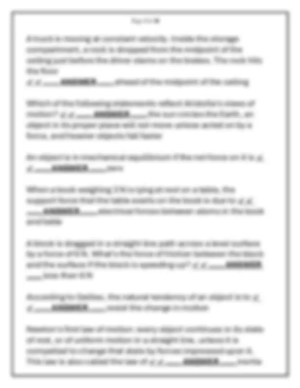 PHYS 107 FINAL EXAM 2026 QUESTION AND ANSWER | Exams Physics | Docsity