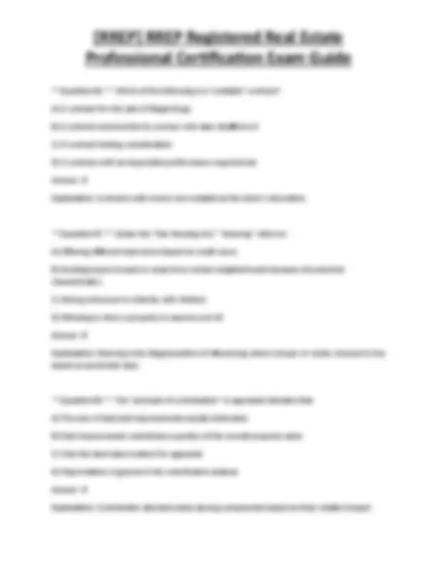 [RREP] RREP Registered Real Estate Professional Certification Exam ...