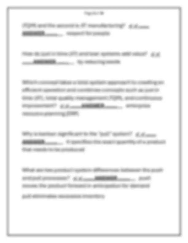 WGU C215 OPERATIONS MANAGEMENT PVDC 2026 EXAM QUESTION AND ANSWER ...