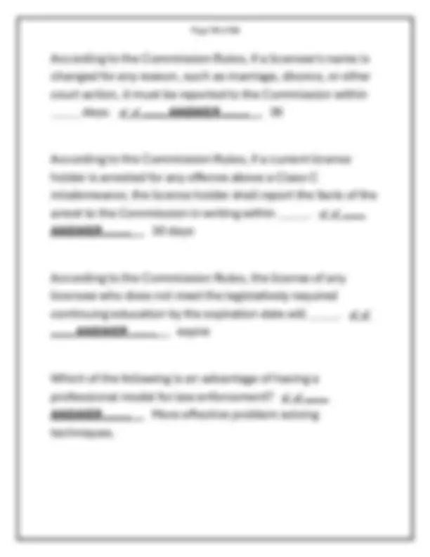 TCOLE BPOC 2026 PRACTICE EXAM QUESTION AND ANSWER | Exams Law | Docsity