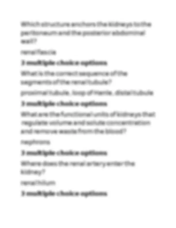 WGU - D313 - Anatomy and Physiology 2 Urinary System Practice Test exam ...