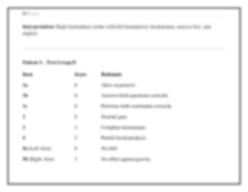 NIH Stroke Scale (NIHSS) Complete Answer Key 2025/2026 | Test Groups A ...