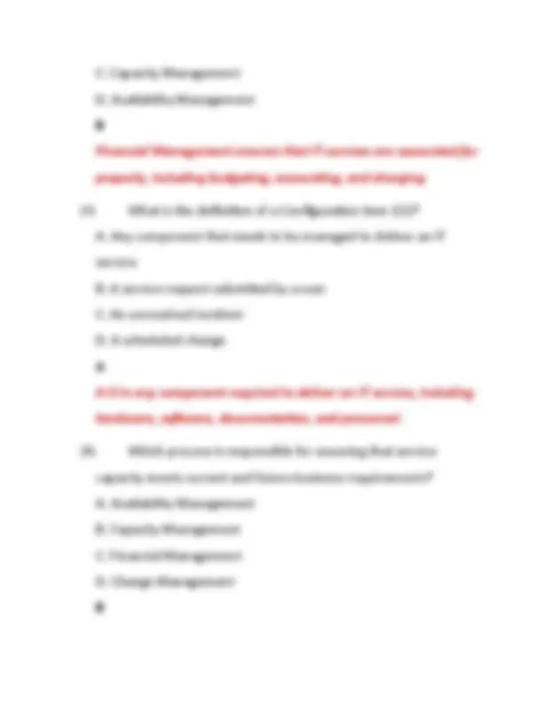 ITIL Foundation AXELOS Practice Exam Questions And Correct Answers ...