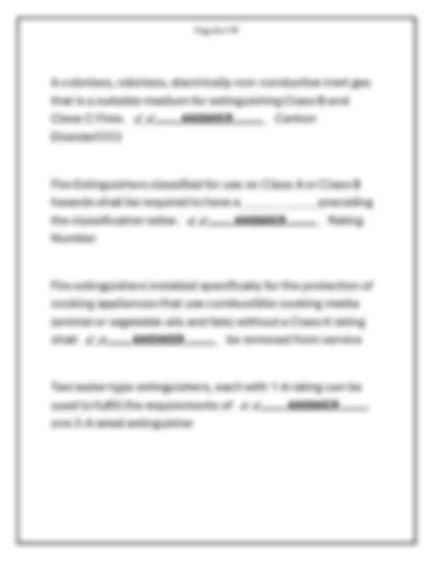 NFPA 10 2026 EXAM QUESTION AND ANSWER | Exams Safety and Fire ...