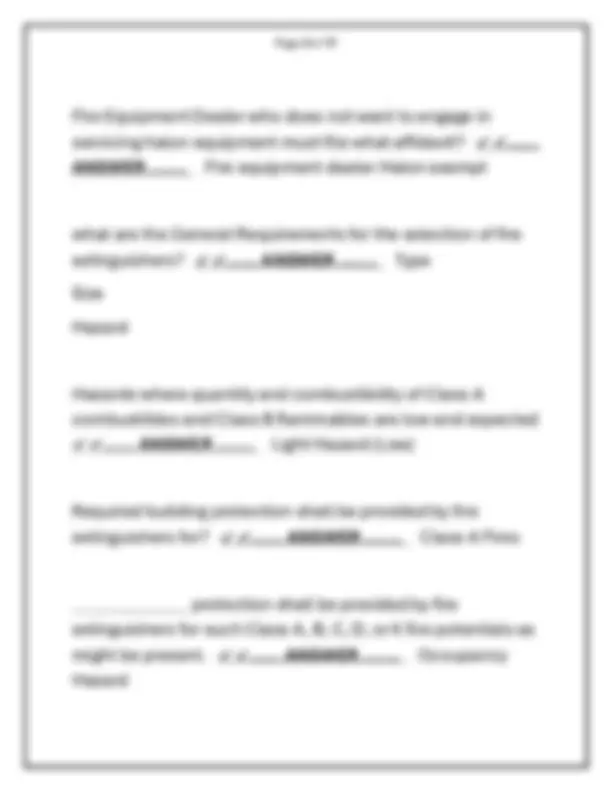 NFPA 10 2026 EXAM QUESTION AND ANSWER | Exams Safety and Fire ...