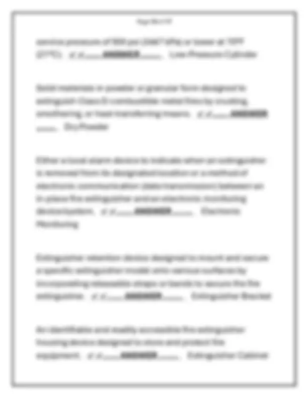 NFPA 10 2026 EXAM QUESTION AND ANSWER | Exams Safety and Fire ...