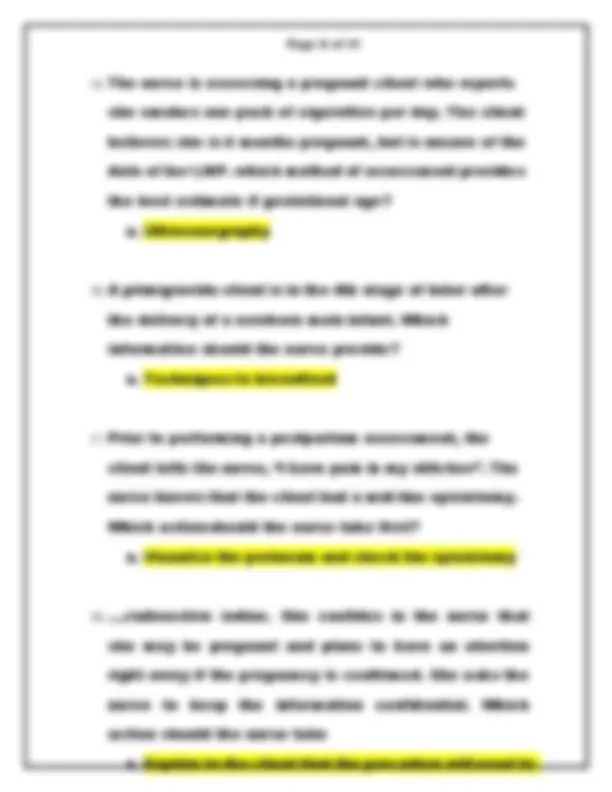 OB HESI NURSING 3345 2026 EXAM QUESTION AND ANSWER | Exams Nursing ...