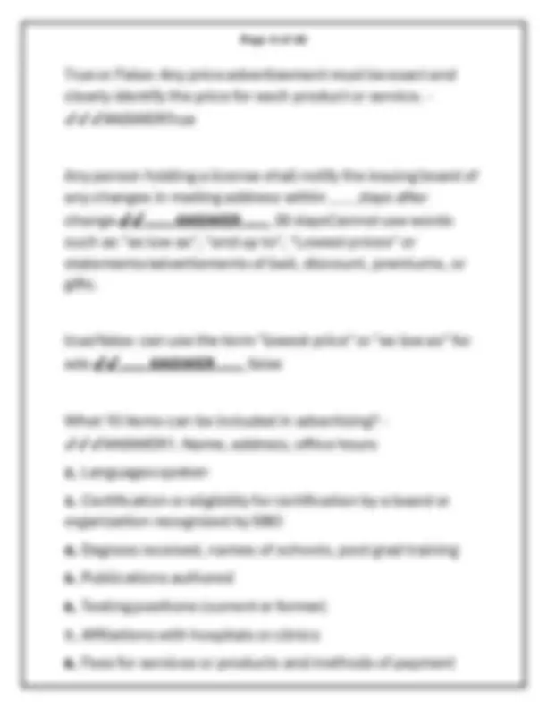 CALIFORNIA OPTOMETRY LAW 2026 EXAM QUESTION AND ANSWER | Exams Medicine ...