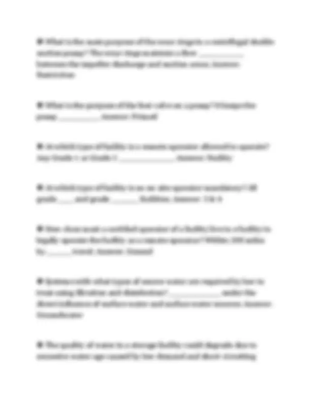 WATER DISTRIBUTION PRACTICE TEST LEVEL 2 COMPREHENSIVE SCRIPT 2026 ...