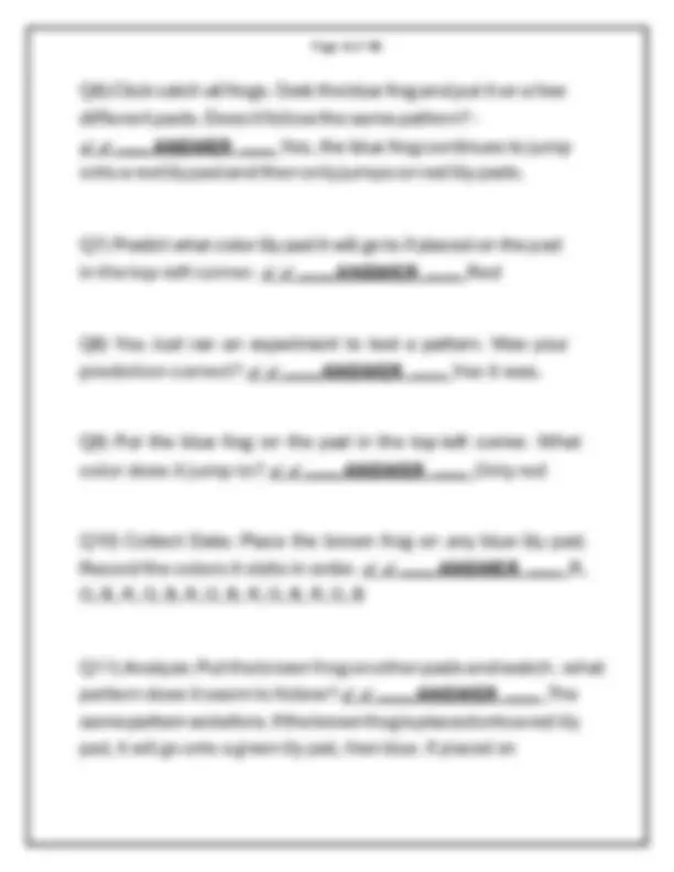 STUDENT EXPLORATION GIZMOS ANSWER KEYS – PATTERN FINDER& WAVES GIZMO ...