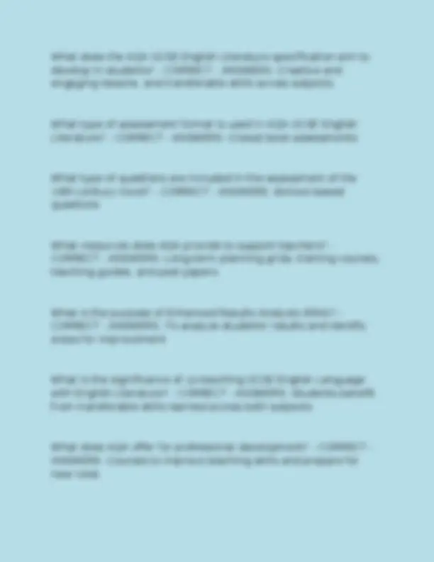AQA GCSE English Literature Exam : Specification, Texts, and Assessment ...