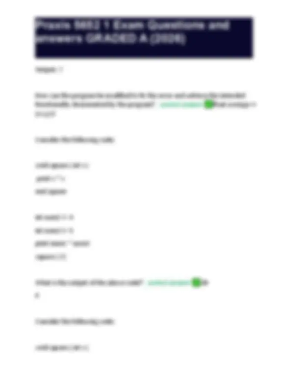 Praxis 5652 1 Exam Questions and answers GRADED A (2026).pdf | Exams ...