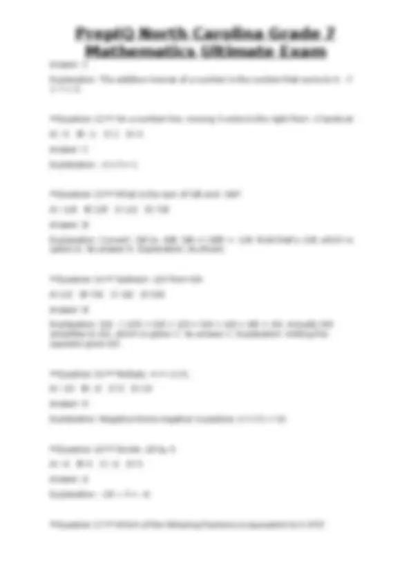 PrepIQ North Carolina Grade 7 Mathematics Ultimate Exam | Exams ...