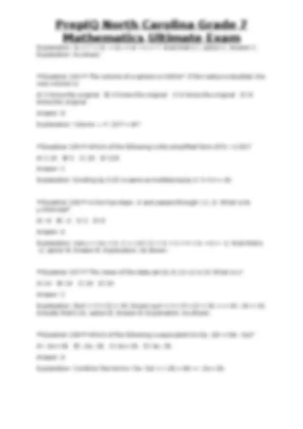PrepIQ North Carolina Grade 7 Mathematics Ultimate Exam | Exams ...