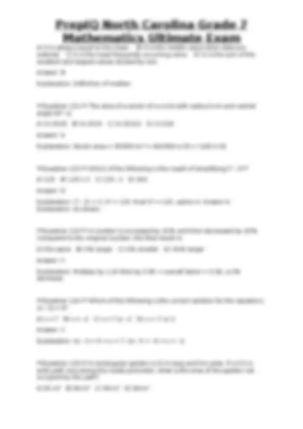 PrepIQ North Carolina Grade 7 Mathematics Ultimate Exam | Exams ...