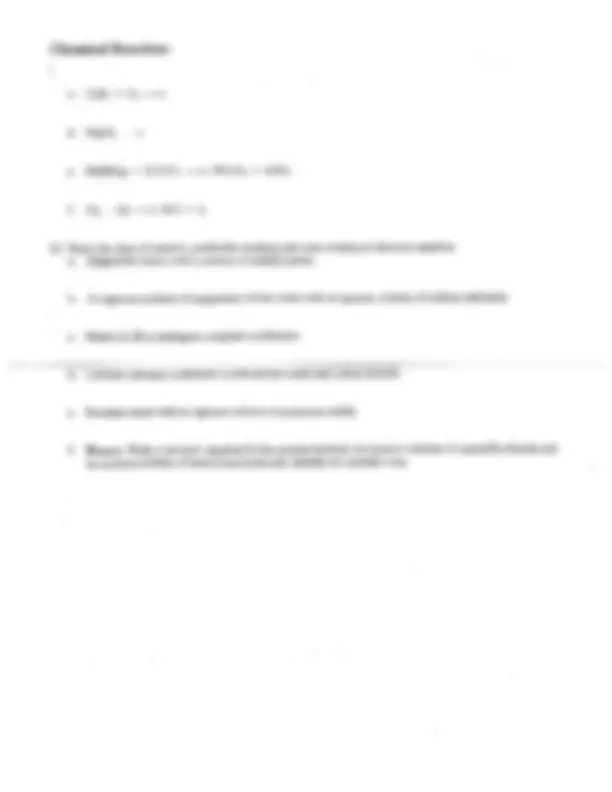 Unit 6 - Review Worksheet: Chemical Reactions & Balancing | Quizzes ...