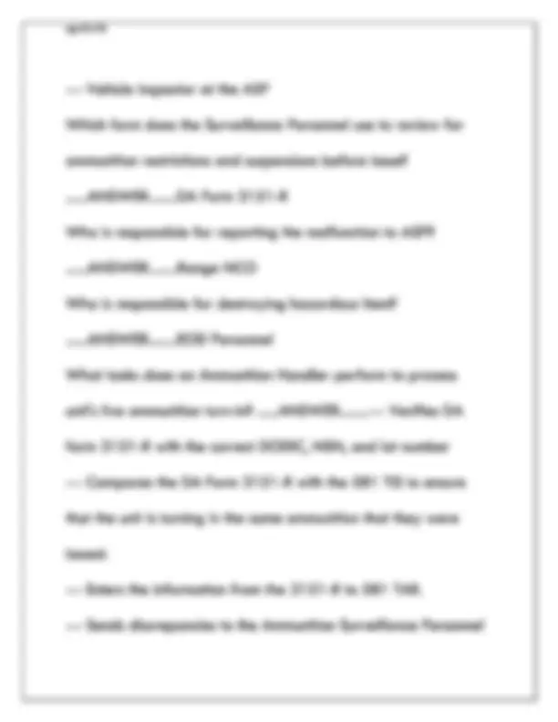 Ammo Handler Exam 2025: Practice Questions & Correct Answers (AMMO 108 ...
