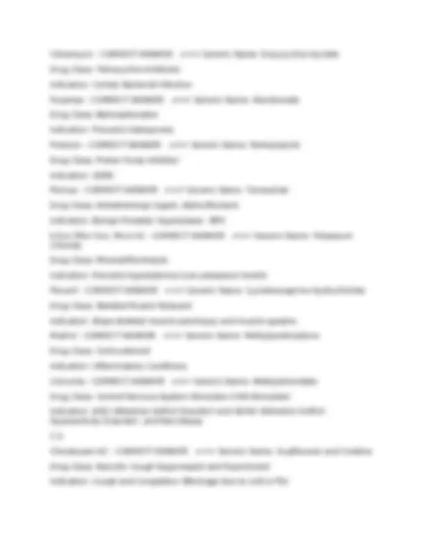 TOP 200 DRUGS FOR PTCB latest update | Exams Advanced Education | Docsity