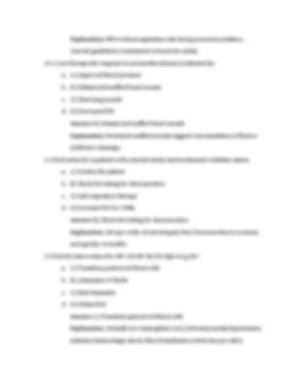 100 NCLEX-Style Cardiorespiratory Nursing Exam Questions & Answers ...
