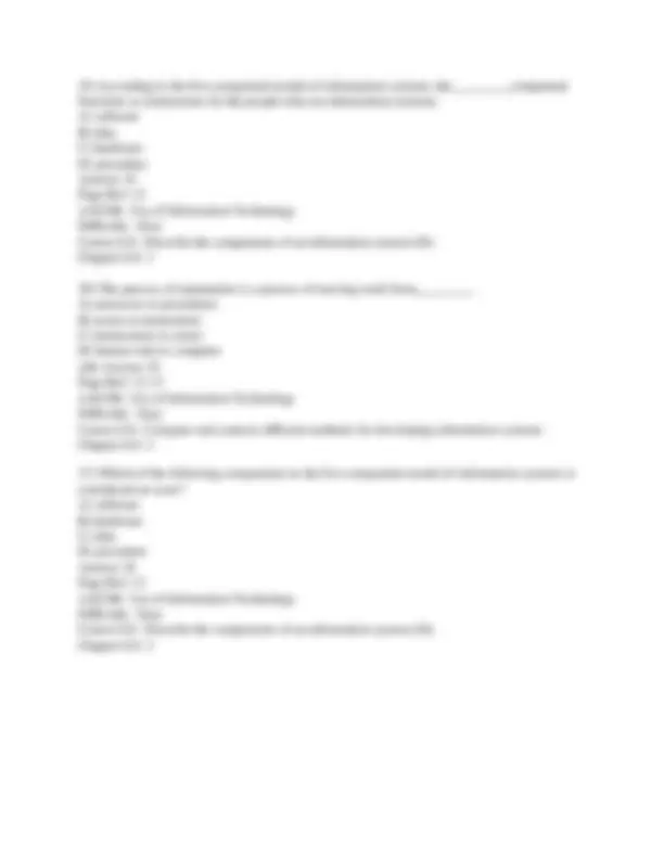 BCIS 3610 Basic Information Systems BCIS 3610 EXAM 1 (all questions and ...