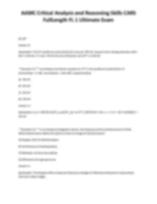 AAMC Critical Analysis and Reasoning Skills CARS FullLength FL 1 ...