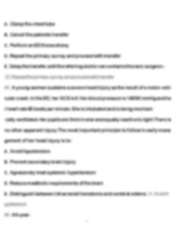 ATLS 10th Ed Post Test – 175 Practice Questions & Answers 2026/2027 ...