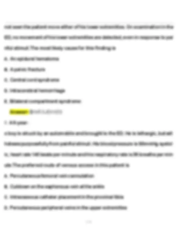 ATLS 10th Ed Post Test – 175 Practice Questions & Answers 2026/2027 ...