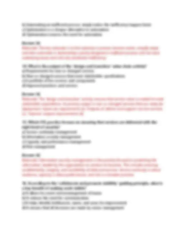 ACTUAL ITIL 4 FOUNDATION EXAM Covering Service Value System (Svs), The ...