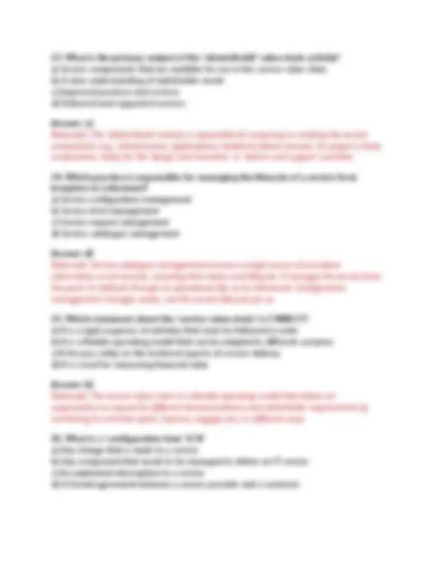 ACTUAL ITIL 4 FOUNDATION EXAM Covering Service Value System (Svs), The ...