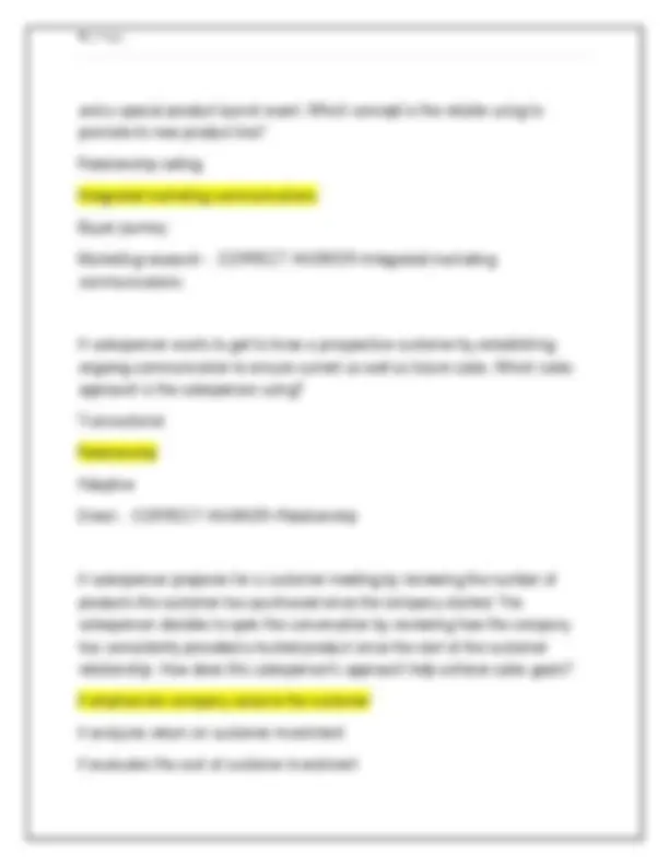 WGU D099 SALES MANAGEMENT OBJECTIVE ASSESSMENT FINAL EXAM PREPARATION ...