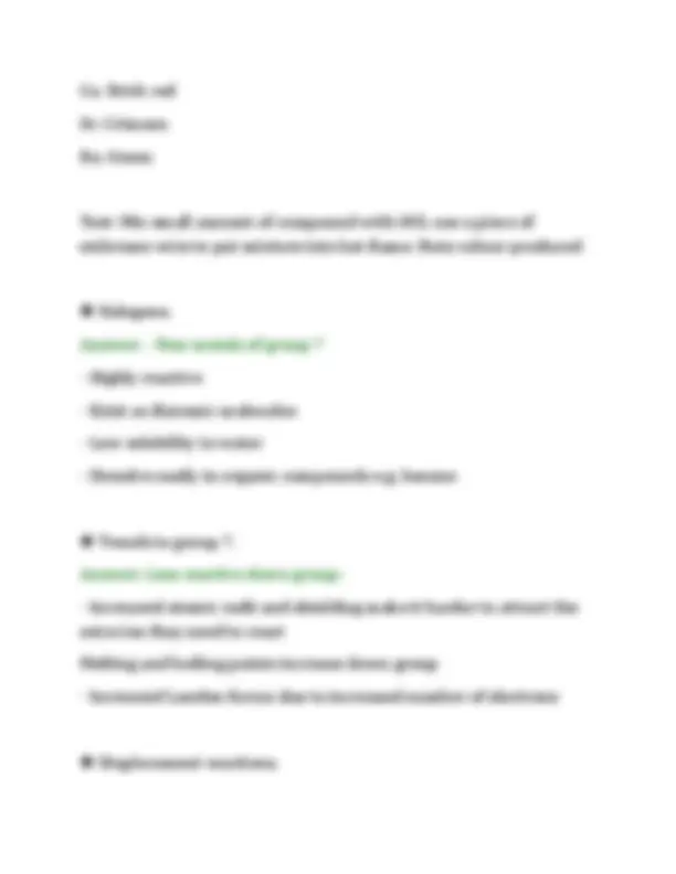 PEARSON EDEXCEL GCE A LEVEL CHEMISTRY PAPER 1 9CH0 01 2026 ASSESSMENT ...