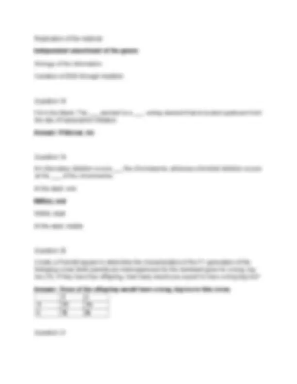 Portage Learning Final Exam: Genetics & Biology Q&A | Study Guide 2026 ...