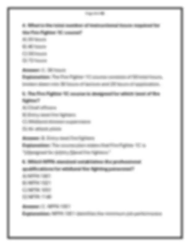 FIREFIGHTER 1C WILDLAND 2026 PRACTICE EXAM QUESTION AND ANSWER | Exams ...