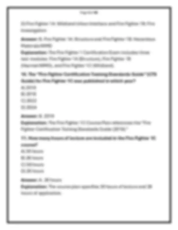 FIREFIGHTER 1C WILDLAND 2026 PRACTICE EXAM QUESTION AND ANSWER | Exams ...