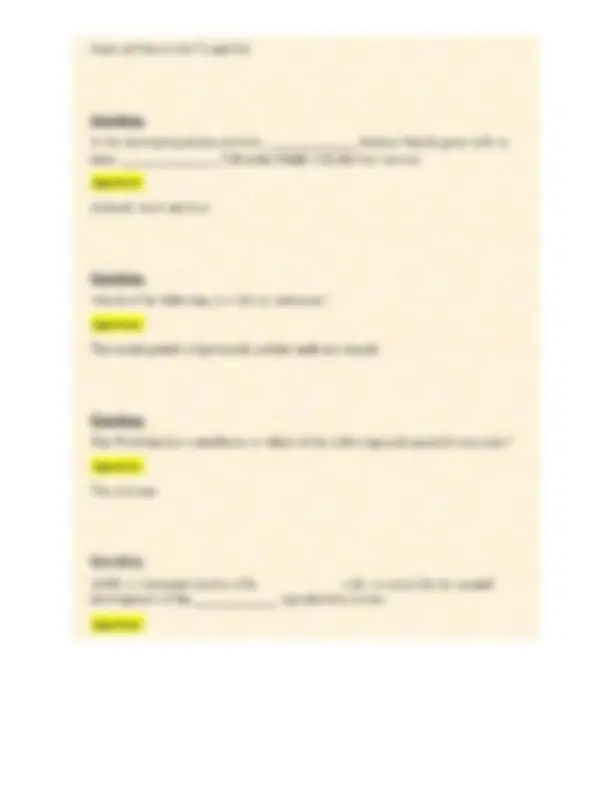 PORTAGE LEARNING: BIOL351 / BIOL 351 Module 6 Exam (2 Versions, 2026/ ...