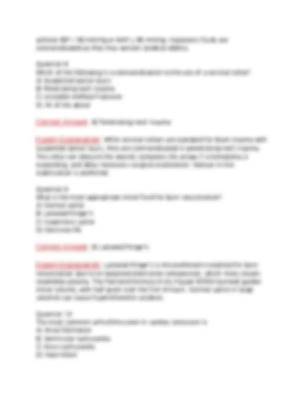 ATLS 10th Edition Post Test 3 Questions and Ansẉers with Expert ...