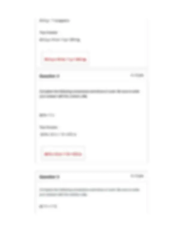 PORTAGE LEARNING: CHEM 121 Module 1 Exam (2 Set, 2026/27) Foundations ...