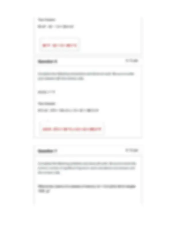 PORTAGE LEARNING: CHEM 121 Module 1 Exam (2 Set, 2026/27) Foundations ...