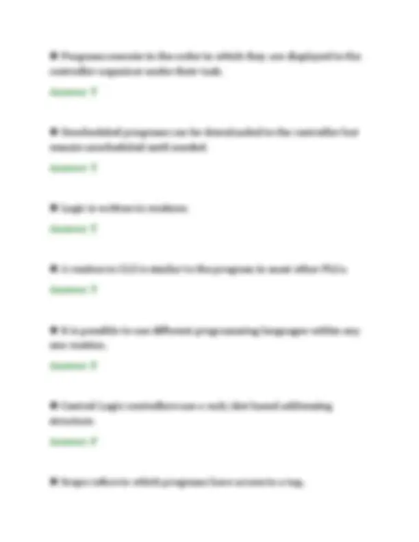 PROGRAMMABLE LOGIC CONTROLLERS 2026 FINAL PAPER REVIEW QUESTIONS ...