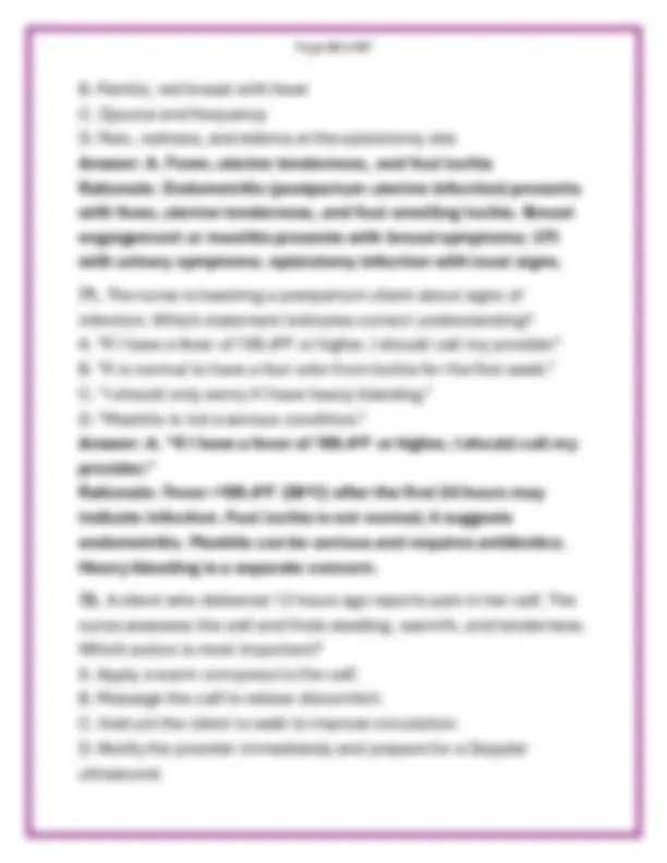 VATI PN MATERNAL NEWBORN EXAM 2026 NGN-STYLE Q&A | Exams Nursing | Docsity