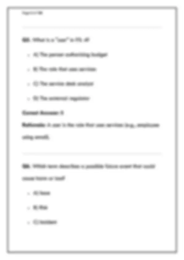 ITIL 4 FOUNDATION EXAMINATION QUESTIONS AND ANSWERS | COMPLETE PRACTICE ...