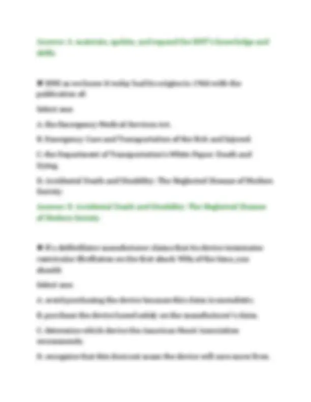WEST COAST EMT BLOCK 1 ACTUAL PAPER 2026 QUESTIONS AND SOLUTIONS GRADED ...