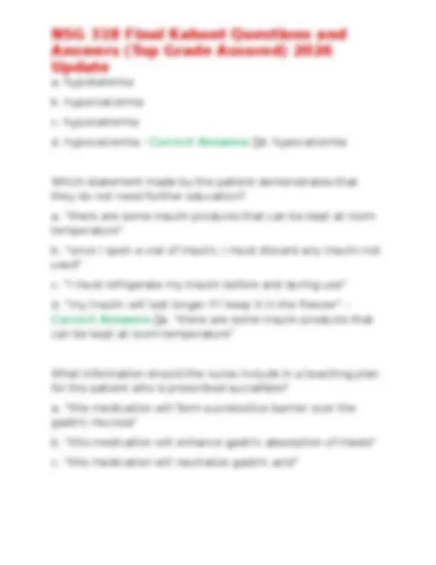 NSG 318 Final Kahoot Questions and Answers (Top Grade Assured) 2026 ...
