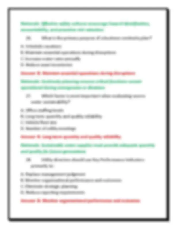 AWWA Water Utility Director Exam With Actual Questions & Verified ...