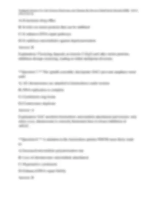 Testbank Solution For Cell Division Machinery and Disease By Monica ...