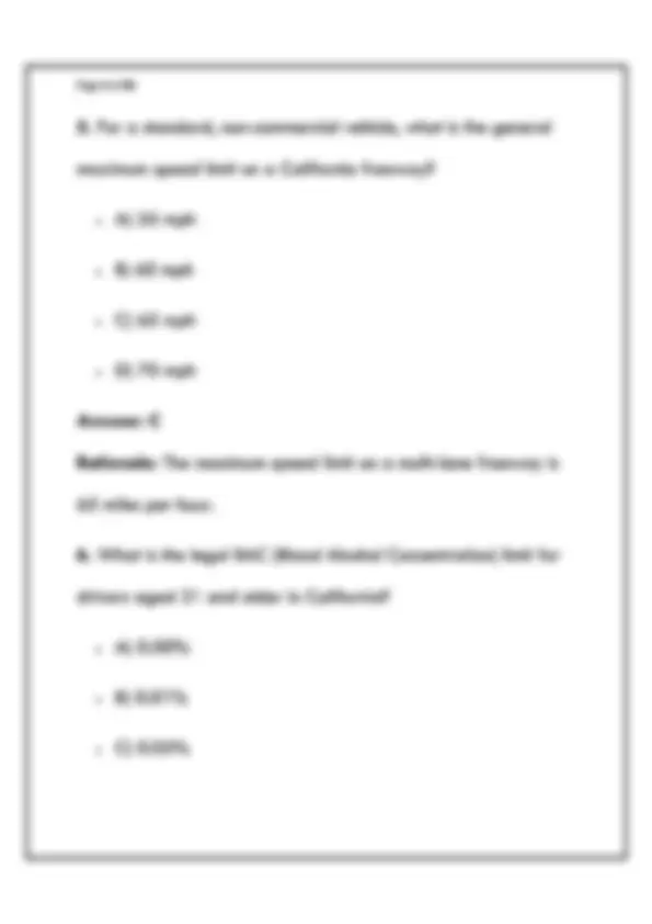 CALIFORNIA DRIVER’S PERMIT & LICENSE EXAM 2026 – LATEST PRACTICE ...