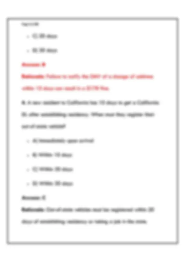 CALIFORNIA DRIVER’S PERMIT & LICENSE EXAM 2026 – LATEST PRACTICE ...